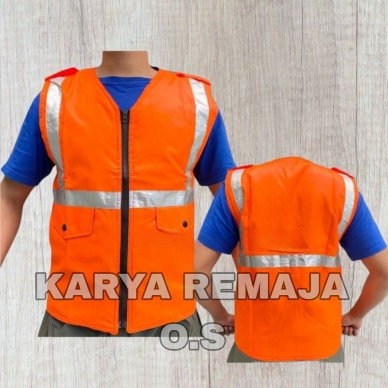 Jual Rompi Murah premium Parasut Rompi ojek ORANGE Rompi Parkir Rompi ...