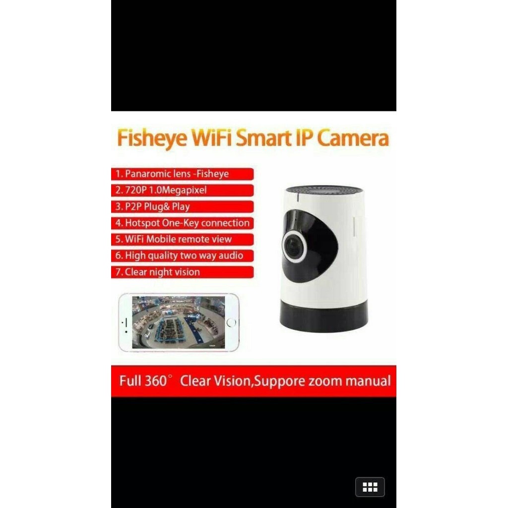 Jual Ip Camera 360' Panoramic Fish Eye | Shopee Indonesia