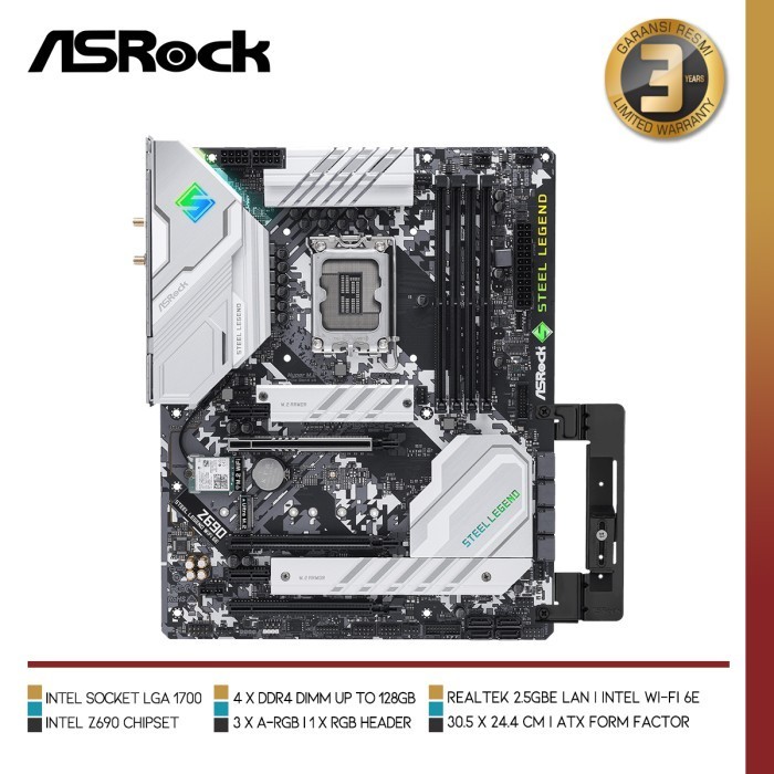 Jual Asrock Z690 Steel Legend Wifi 6E Intel Z690 Lga 1700 Ddr4 Atx ...