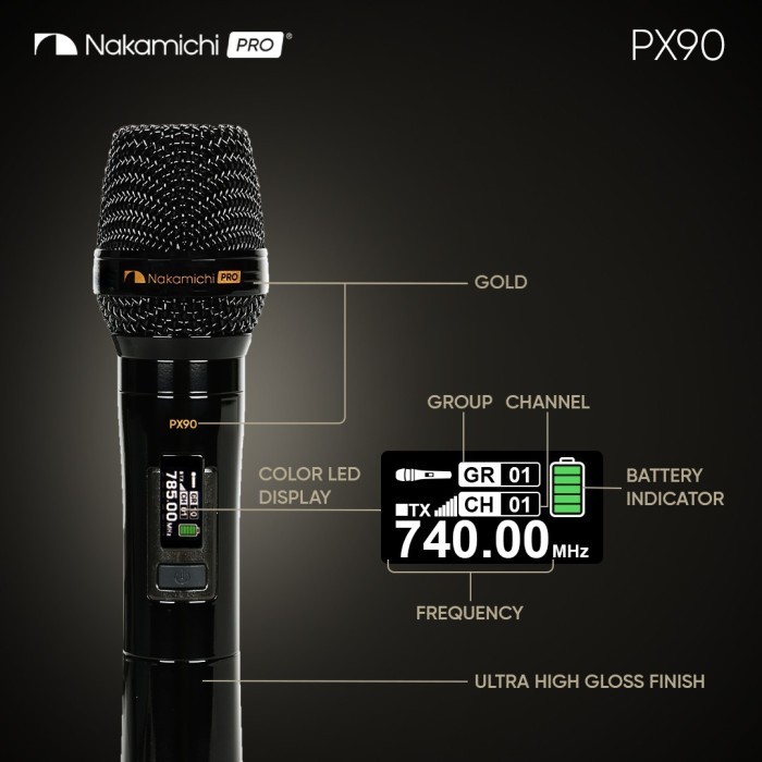 Jual Nakamichi Px90 Profesional True Diversity Wireless Microphone Px ...