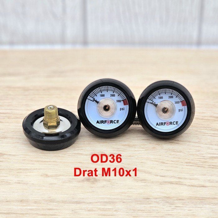 Jual Ready Manometer 3000psi OD 36mm Drat M10 x 1 / Mano 3000psi / Mano ...