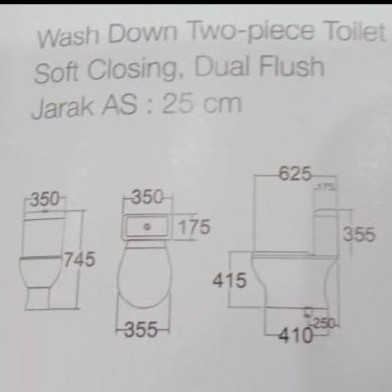 Jual Oulu C433 Closet Duduk / Toilet Duduk / Closet Two Piece Putih | Shopee Indonesia