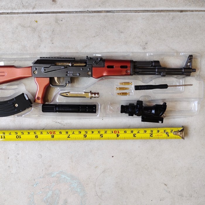 Jual Padok Mainan Replika Ak 47 Rifle Senapan Miniatur Full Metal ...