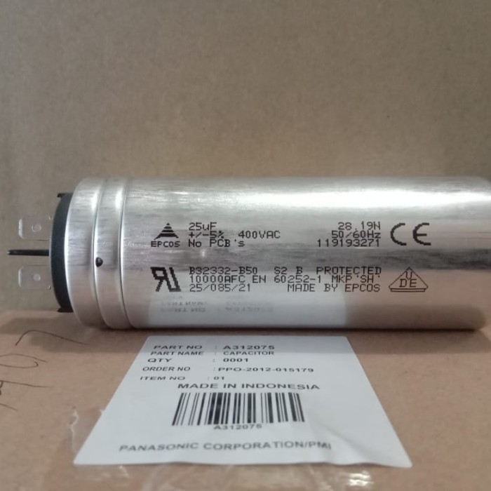 Jual Kapasitor AC Panasonic 25 uf | Shopee Indonesia