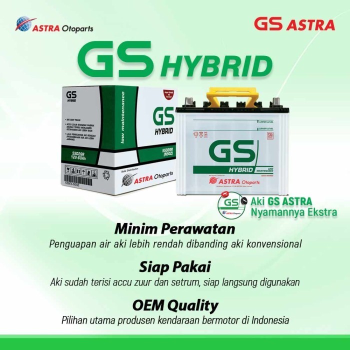 Jual Aki Mobil Gs Astra Hybrid Ns40Zl Agya Ayla Calya Sigra Brio Xpander | Shopee Indonesia