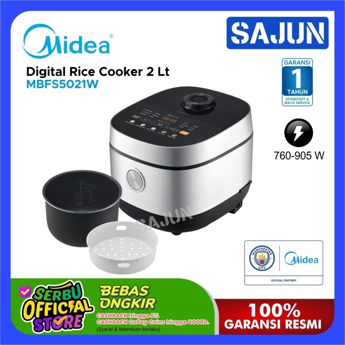 Jual Midea Digital Rice Cooker 1.8 Lt Mbfs5021W Penanak Nasi Mb-Fs5021W ...