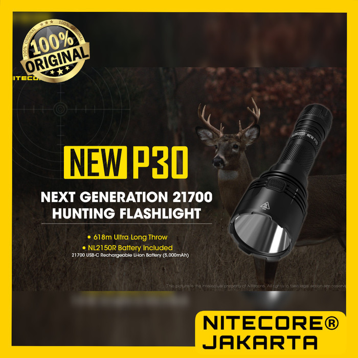 Jual Nitecore P30 Senter Led Cree Xp-L Hi V3 1000 Lumens - Bla | Shopee Indonesia