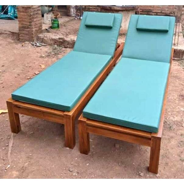 Jual Kursi Kolam Renang Minimalis Kayu Jati Solid / Lounge Chair Jati Minimalis | Shopee Indonesia