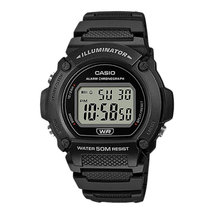 Jual Casio General W-219H-1Avdf Digital Dial Black Resin Strap | Shopee ...
