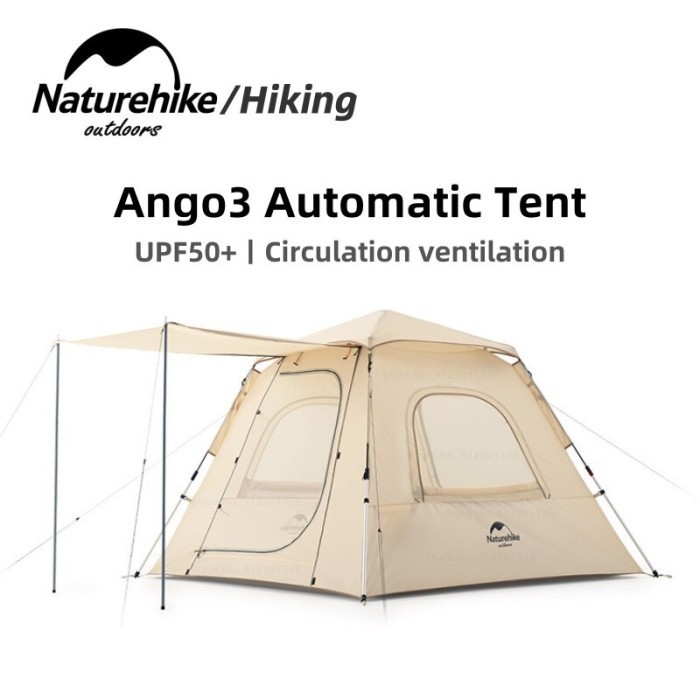 Jual Tenda Otomatis Camping Ango Black 3 Orang Naturehike Nh21Zp010 ...