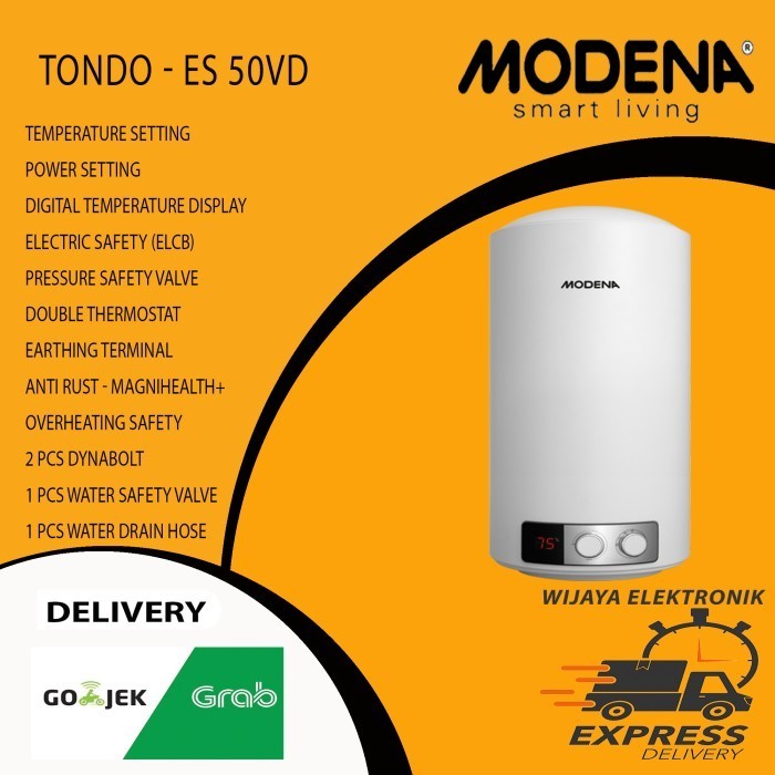 Jual Water Heater Listrik Modena 50Liter Es50Vd | Shopee Indonesia