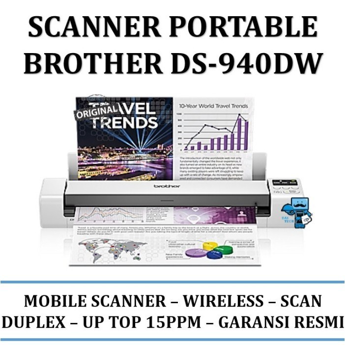 Jual Scanner Portable Brother Ds-940Dw - Duplex & Wireless Mobile ...