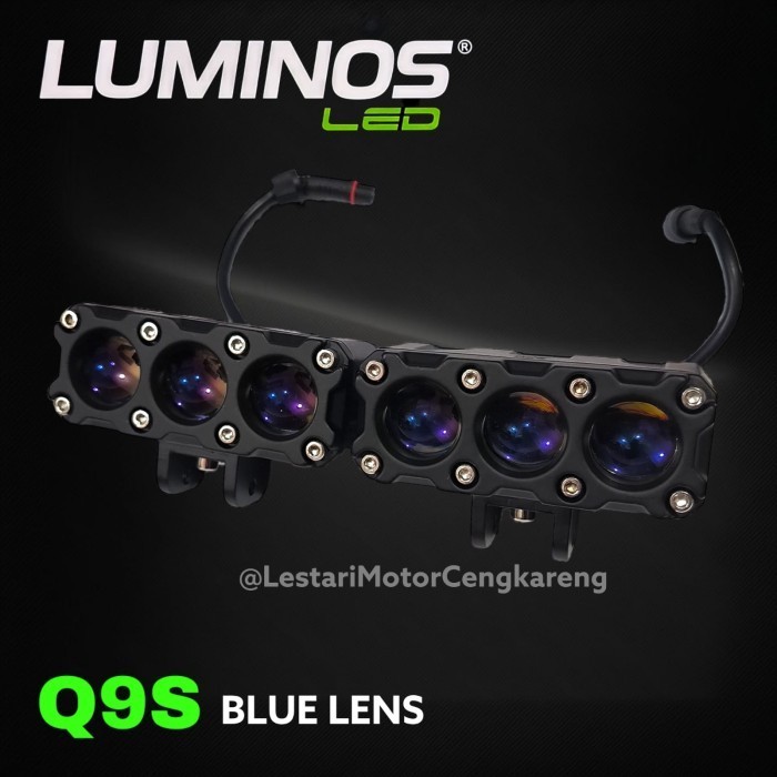 Jual Lampu Mini Laser Led 3 Mata Luminos Q9S Blue Lens 40Watt Super ...