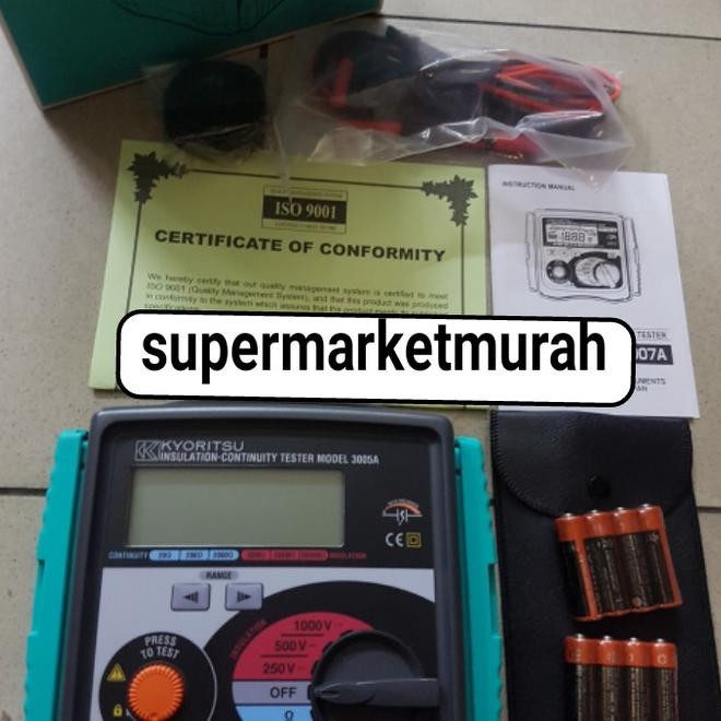 Jual Megger / Insulation Tester Kyoritsu 3005A Original | Shopee Indonesia