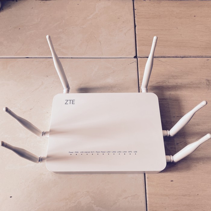 Jual New!!! ZTE ZXHN F670 ANTENA 6 GPON ONT Wireless Modem Router ...