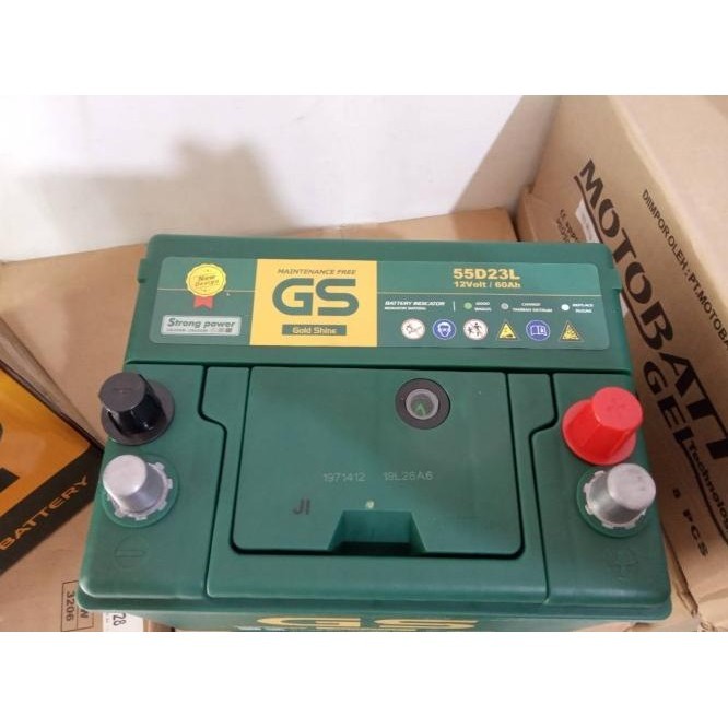 Jual Best Seller!! Aki 55D23L Gs Mf 12 Volt 60 Ampere | Shopee Indonesia