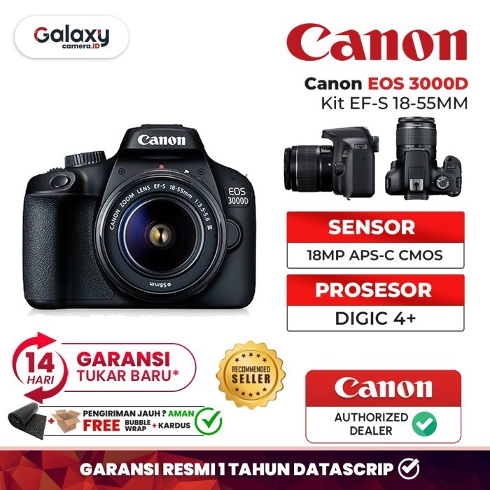 Jual Canon Eos 3000D Kit 18-55Mm | Shopee Indonesia