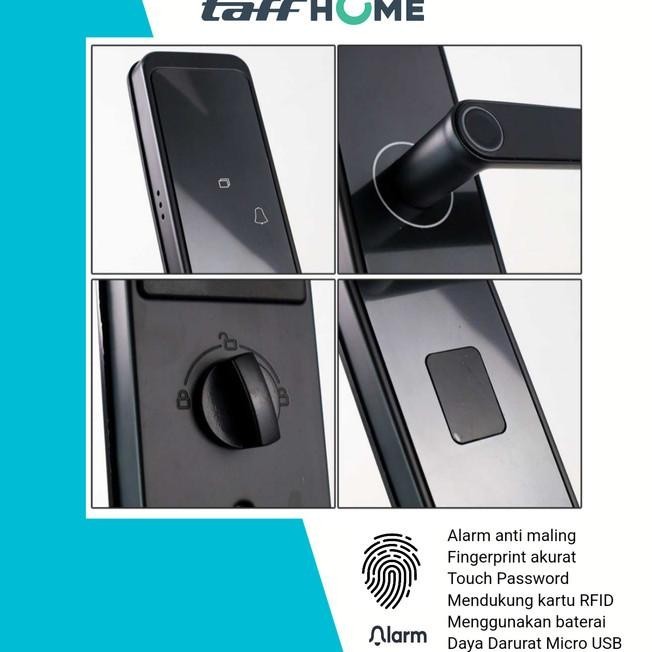 Jual Handle Pintu Smart Lock Taffhome Sidik Jari Rfid Password Alarm Readystock!! | Shopee Indonesia