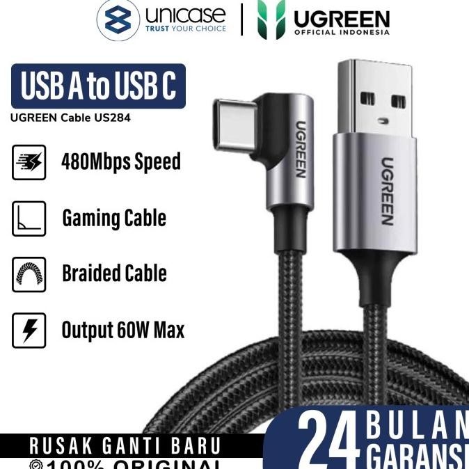 Jual Cable Gaming Usb A To Usb C 90 Android Ugreen Braided Fast ...