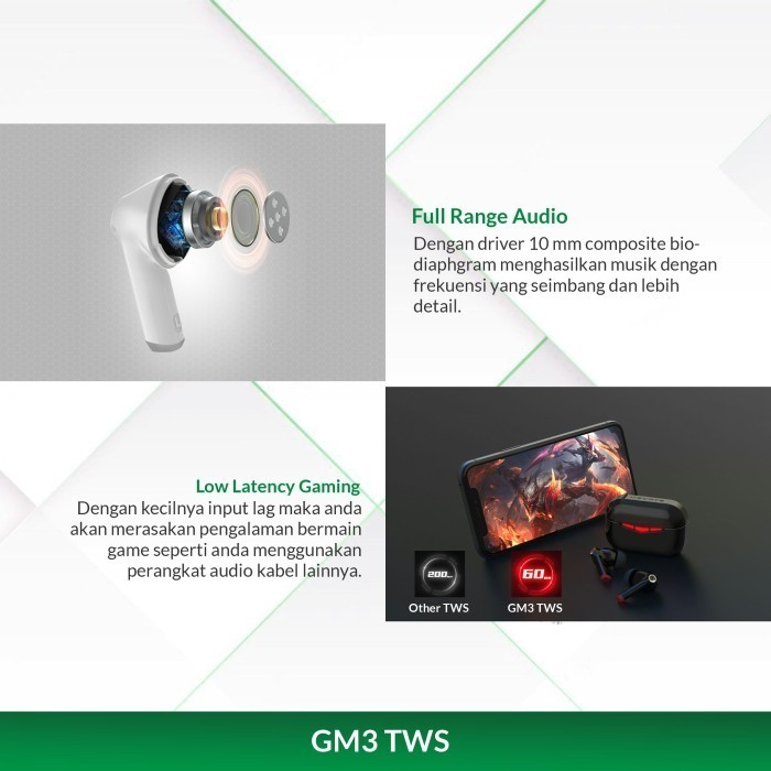 Jual Edifier Tws Gm3 True Wireless Gaming Earbuds | Shopee Indonesia