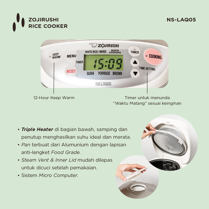 Jual Rice Cooker 0.5 Liter Zojirushi Ns-Laq05 | Shopee Indonesia