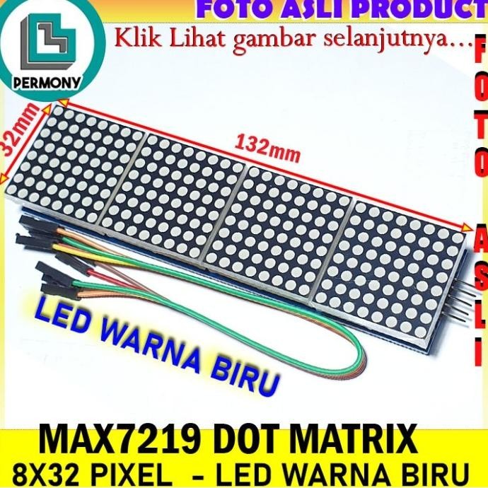 Jual MAX7219 Dot Matrix 8x32 led module 32x8 running text led display ... Jual MAX7219 Dot Matrix 8x32 led module 32x8 running text led display ...
