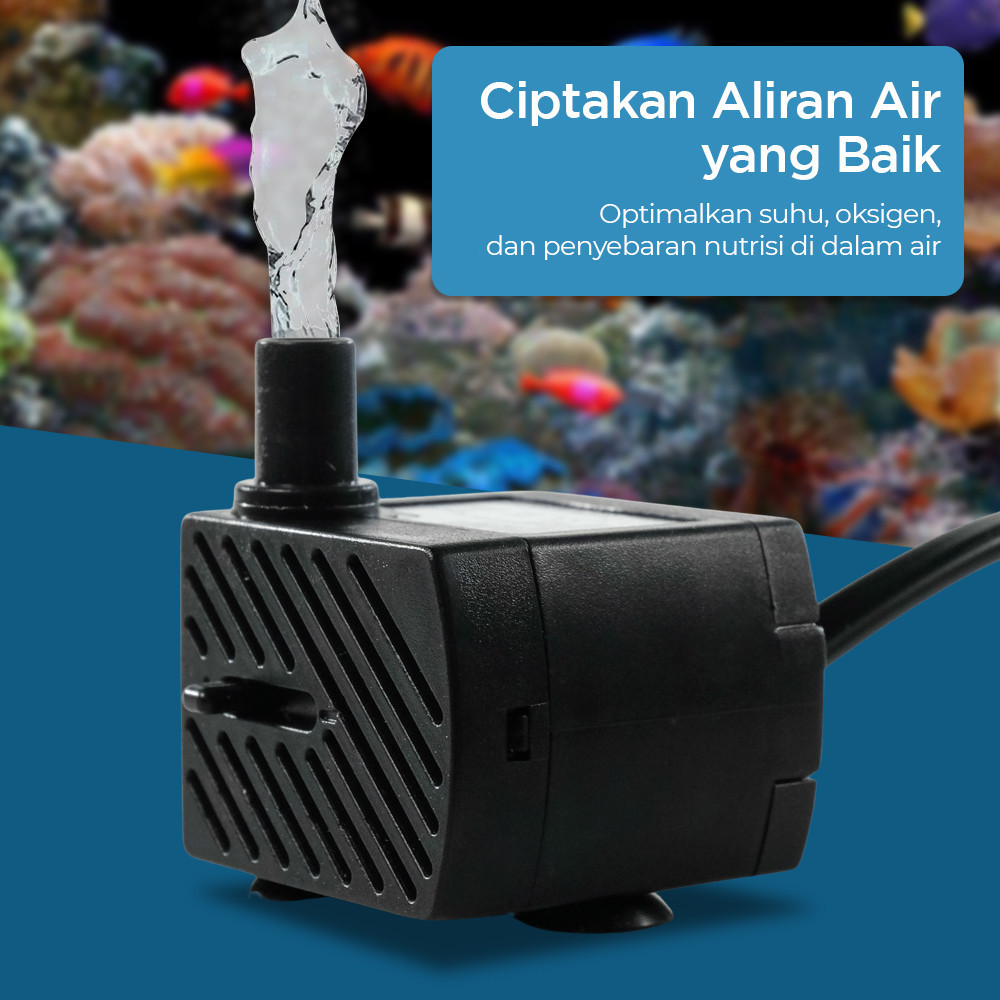 Jual Pompa Air Aquarium Ikan Submersible Pump Fish Tank 220-240V - JN ...