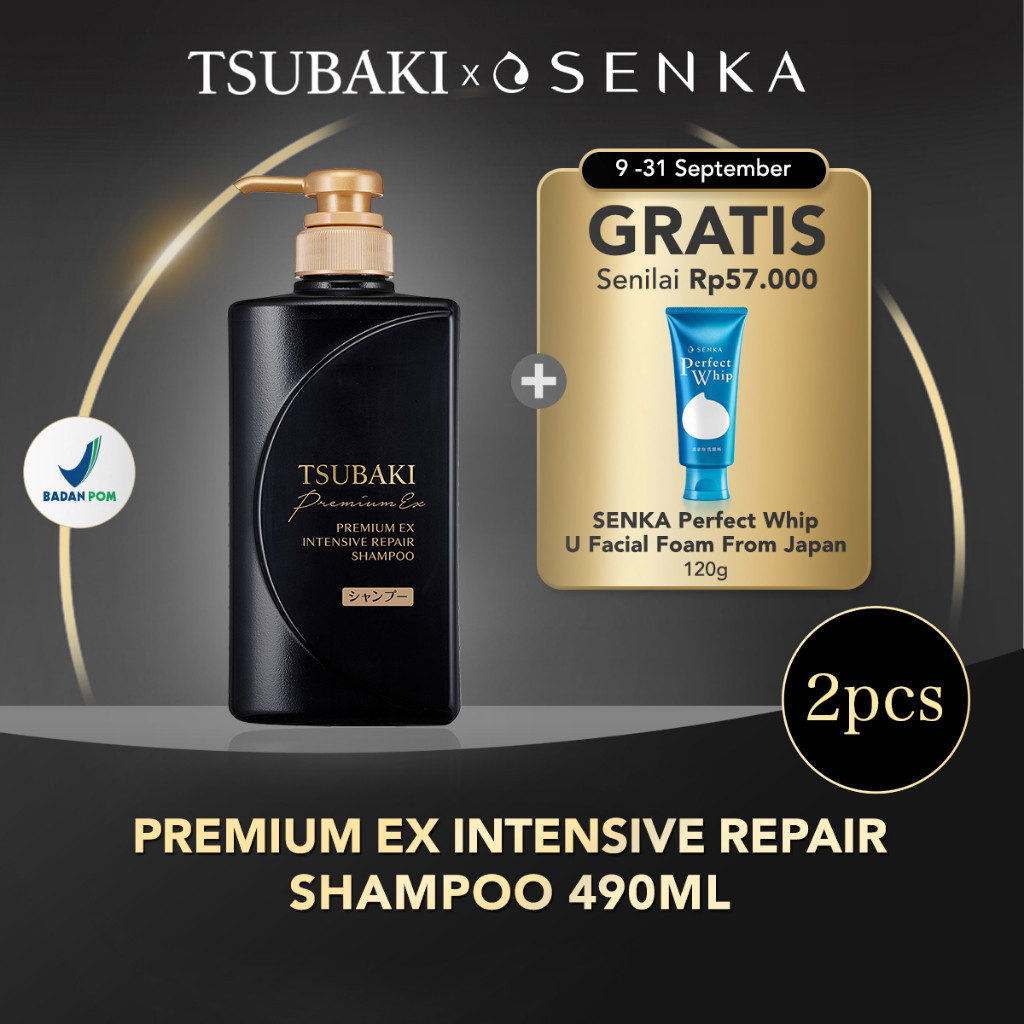 Jual Tsubaki Premium Ex Intensive Repair Shampoo + Senka PW U Facial Foam From Japan (Free ...