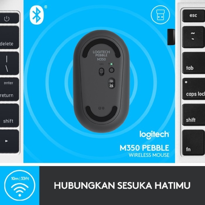 Jual Logitech Wireless Mouse M350 Pebble Original Garansi Resmi 1 Tahun | Shopee Indonesia