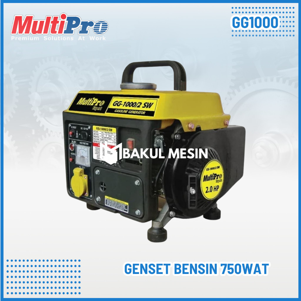 Jual mesin genset 2tak Gg1000 multipro GG 1000 generator set 750 watt | Shopee Indonesia