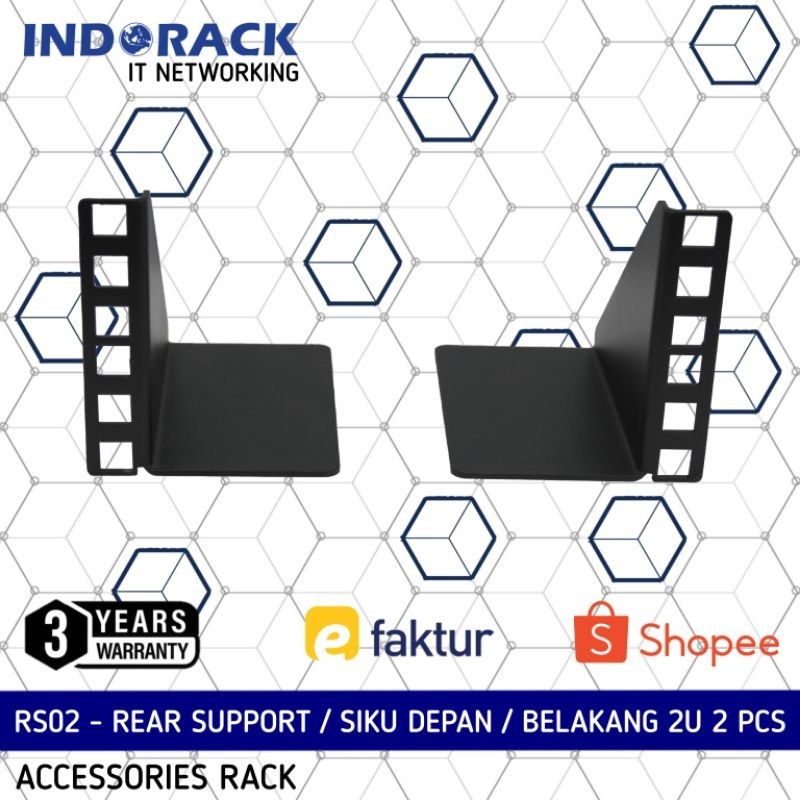 Jual RS02 Rear Support Rack INDORACK 2U Penahan Perangkat Rak Server ...