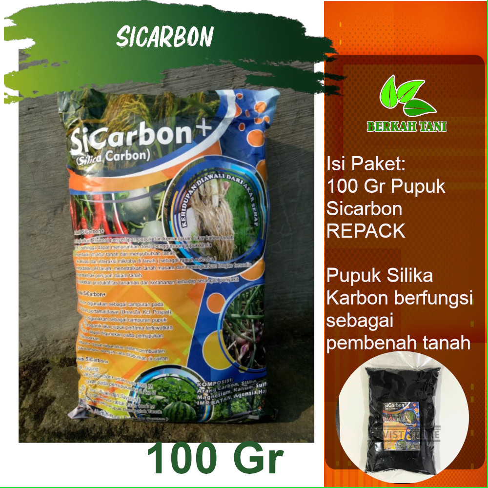 Jual Pupuk Sicarbon 100 Gram Pupuk Silika Karbon Pembenah Tanah ...