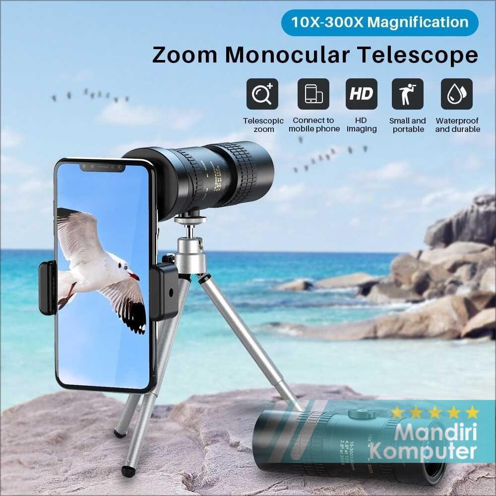Jual Monocular Zoom Telescope Long Range 10-300x40 - AXC44 Axcell ...