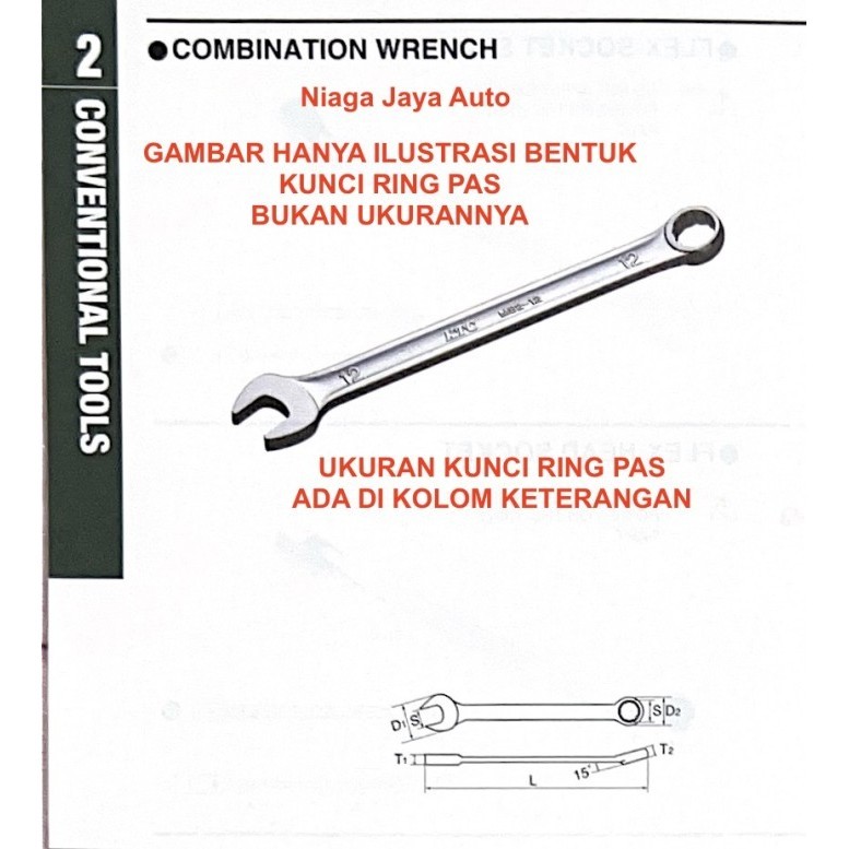 Jual Combination Wrench Ktc ( Kunci Ring Pas ) Ms2 -12 (12 Mm) | Shopee Indonesia