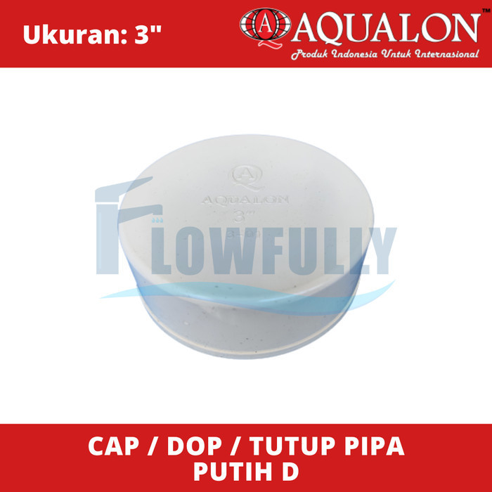 Jual DOP PUTIH 3 INCH D AQUALON FITTING END CAP TUTUP PIPA 3 DIM POLOS | Shopee Indonesia