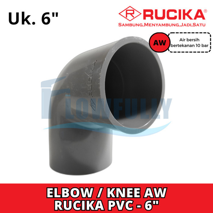 Jual ELBOW AW 6 inch RUCIKA KNEE KNIE TS 6" TEBAL 90° PVC | Shopee Indonesia