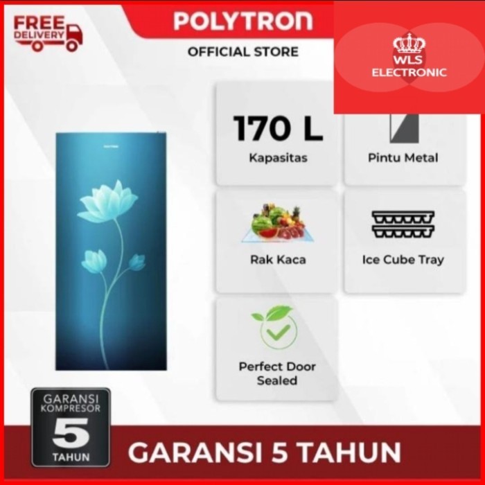 Jual KULKAS POLYTRON PRB 179 LEMARI ES 1 PINTU | Shopee Indonesia