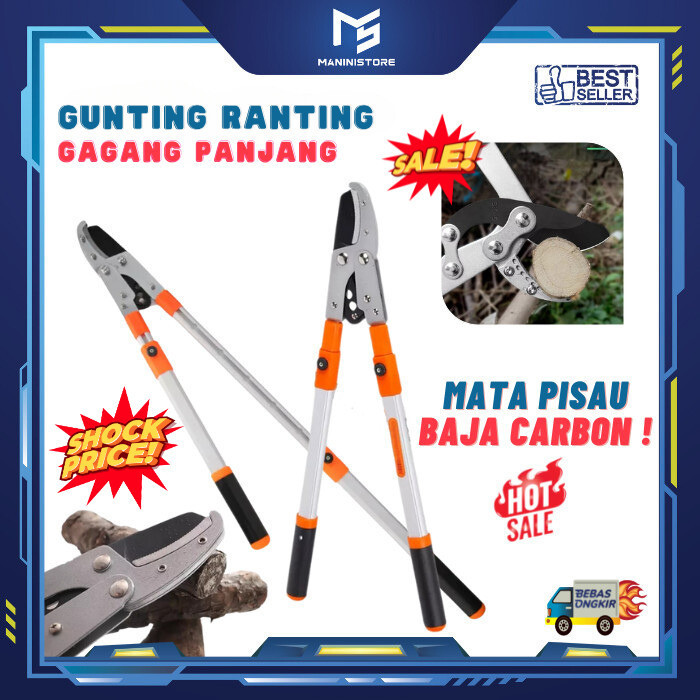 Jual Gunting Ranting Pohon Gagang Panjang Dahan Pemotong Besar Baja ...