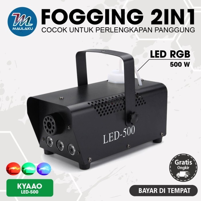 Jual Mesin Fogging Kabut Asap Fog Machine Panggung Studio 500W Led Rgb ...