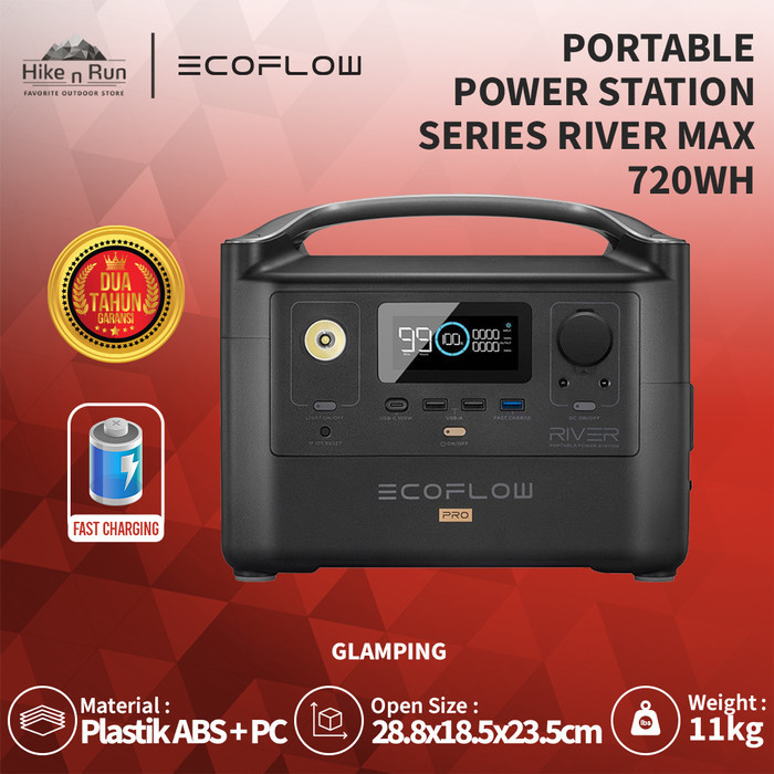 Jual POWER STATION PORTABLE ECOFLOW RIVER PRO 720Wh | Shopee Indonesia