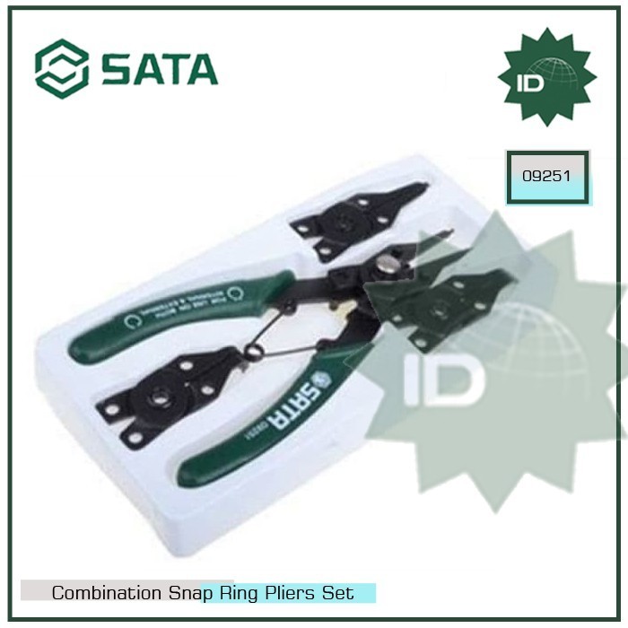 Jual TANG SET 09251 5PC COMBINATION SNAP RING PLIER SET SATA | Shopee ...