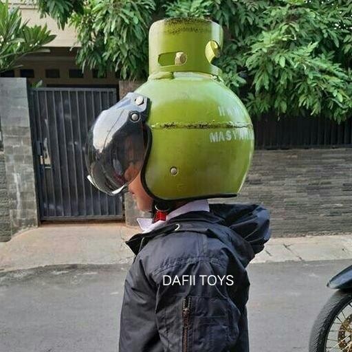 Jual Helm Anak Helm Helem Retro Bogo Tabung Gas Lpg 3kg SNI- HIJAU ...
