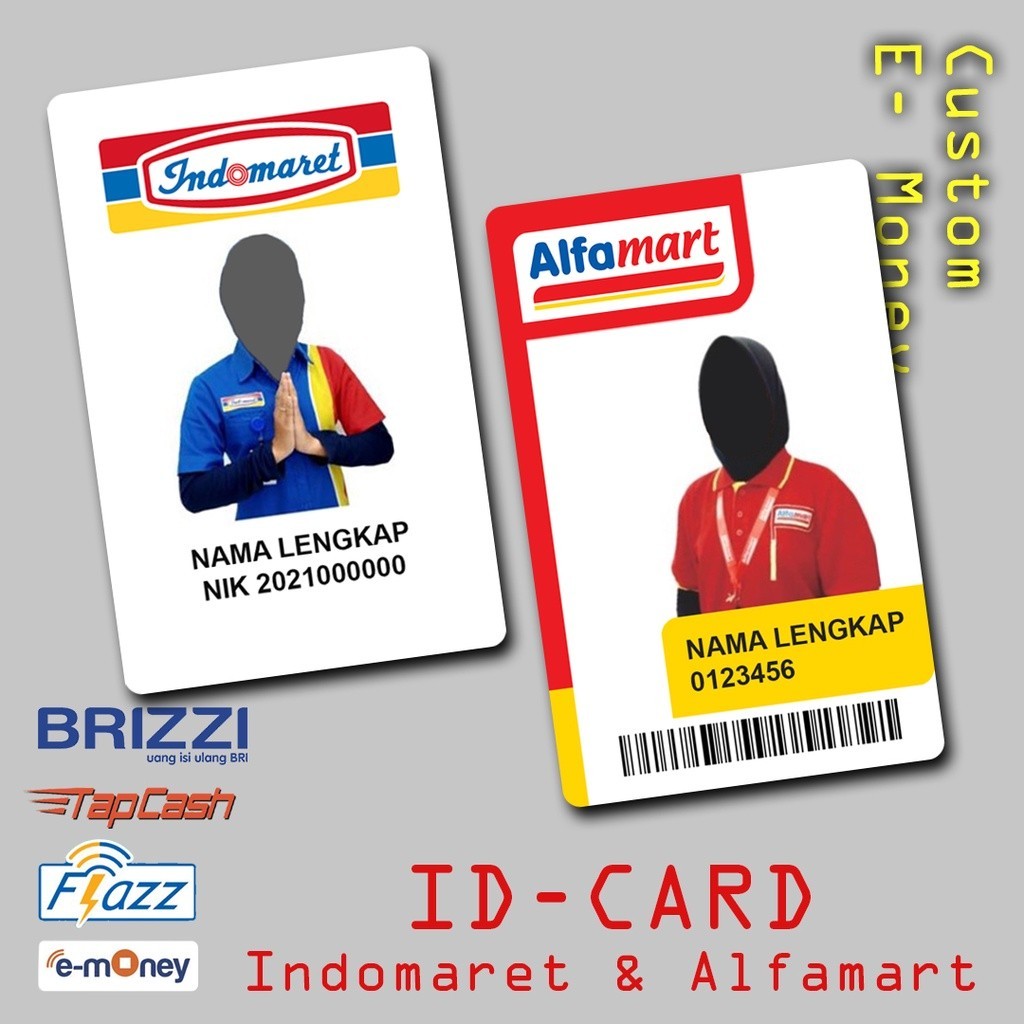 Jual Id Card / Idcard Indomaret Alfamart bisa etoll bisa NFC | Shopee ...