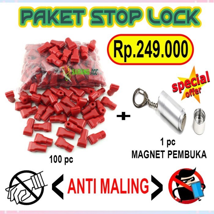 Jual PAKET STOP LOCK SECURITY DISPLAY / KUNCI RAM MAGNET / PENGUNCI RAK ...