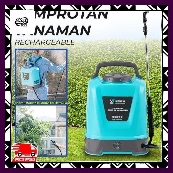 Jual Tangki Semprot Pestisida Hama Elektrik Sprayer Rechargeable 10L ...