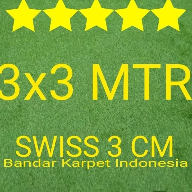 Jual RUMPUT SINTETIS PREMIUM SWISS 3 CM UKURAN 3x3 MTR MENYATU HARGA PABRIK SM88 | Shopee Indonesia
