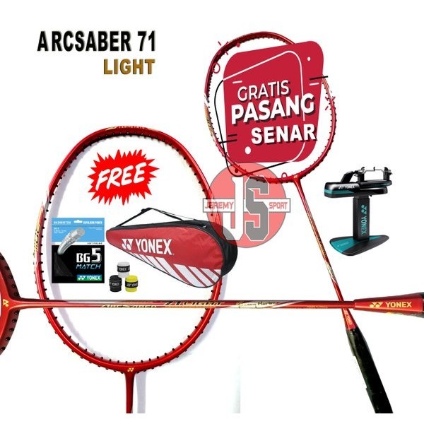Jual Raket Badminton Yonex Arcsaber 71 Light Rudi Hartono Original Bonus Senar Tas Grip Free ...