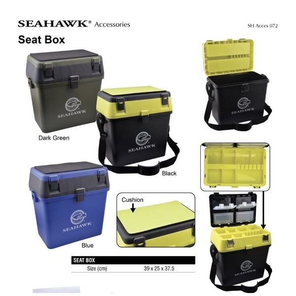 Jual Tackle box - seahawk seat box - Kotak perlengkapan mancing | Shopee Indonesia