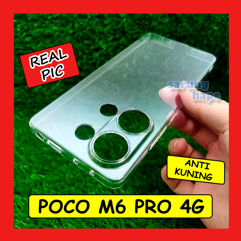 Jual Xiaomi Poco M6 Pro 4G - Clear Hard Case Casing Cover Transparan ...
