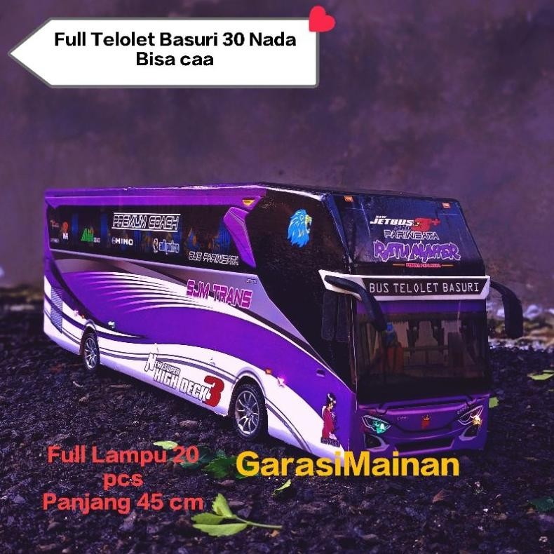 Jual ss-64 Mainan Miniatur Bus Telolet Basuri Batrai Cas Full Lampu Jumbo Viral | Shopee Indonesia